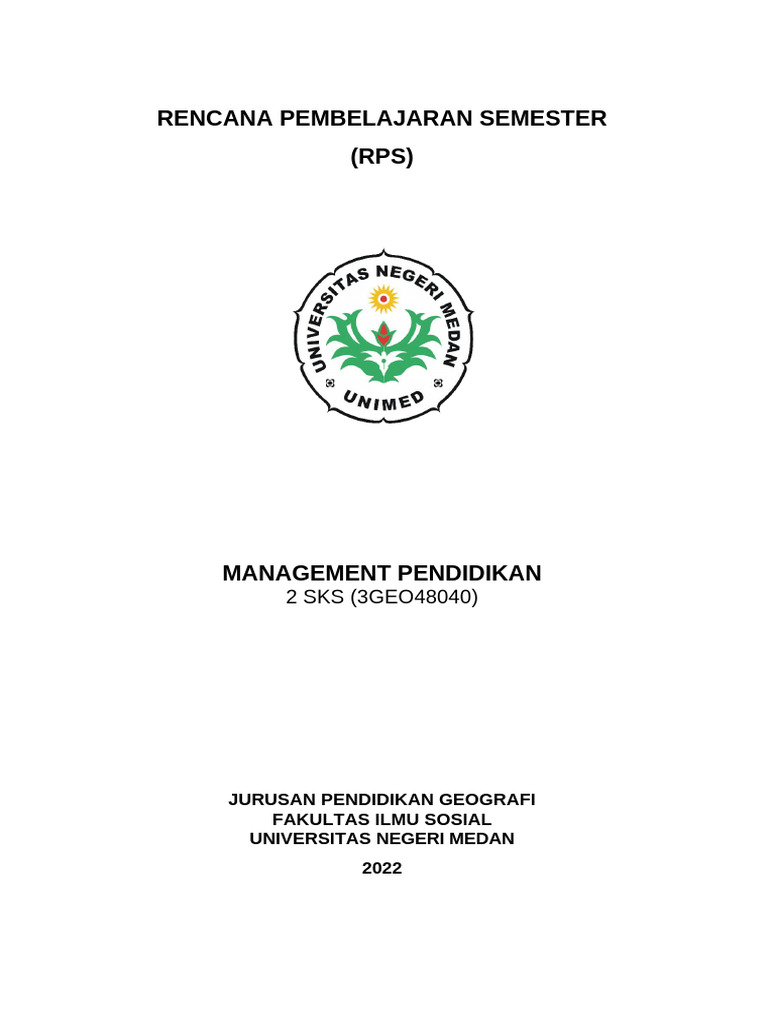 RPS DARING Management Pendidikan Semester Genap 2022 | PDF