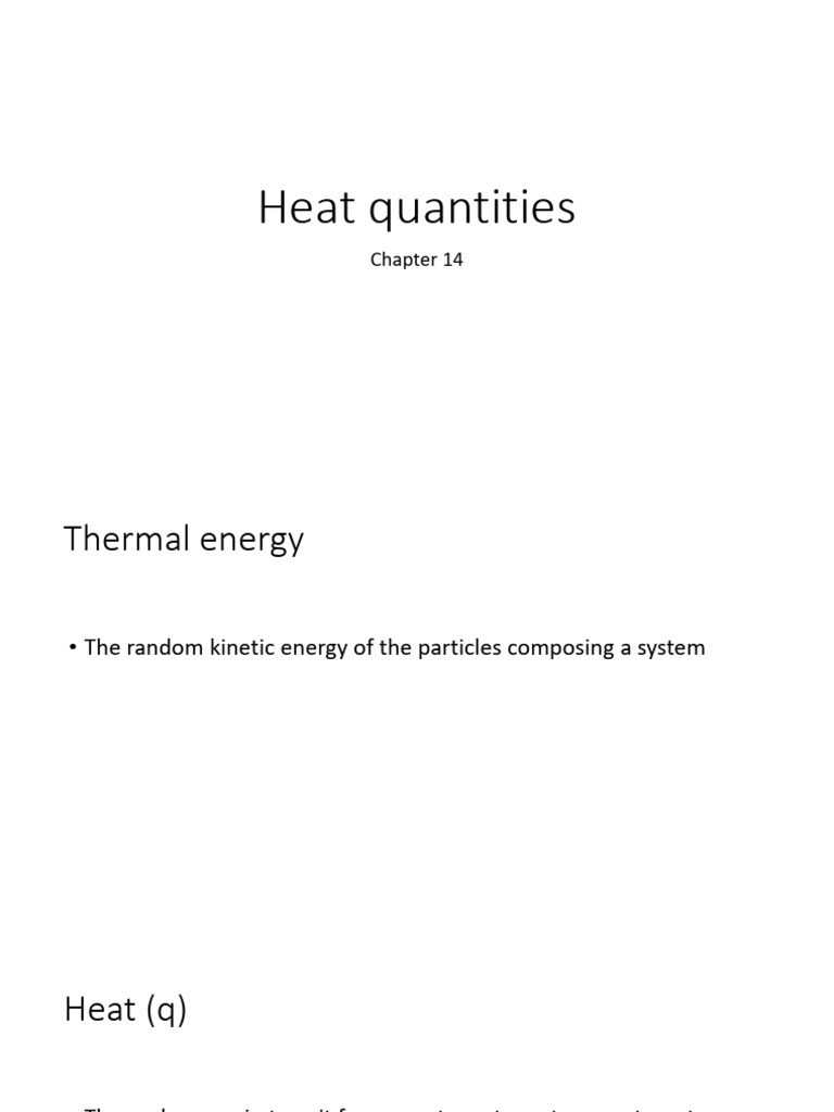Chapter14 Heat and Heat Transfer | PDF | Heat Transfer | Heat