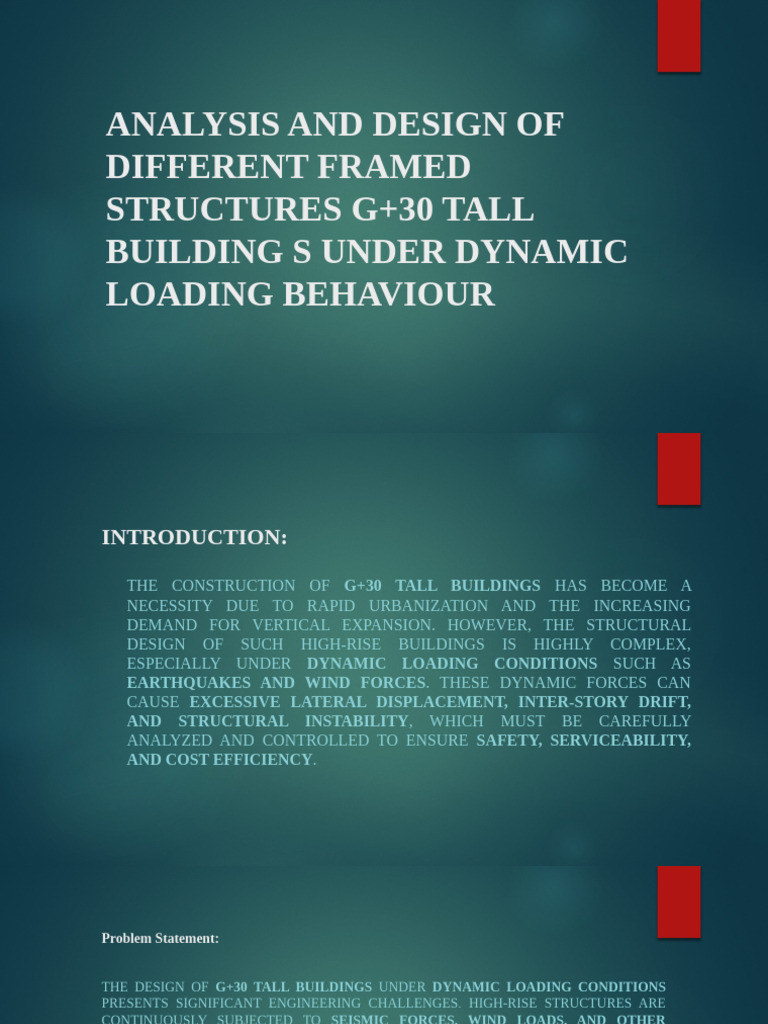 Analysis and Design of Different Framed Structures g+30 (1) | PDF | Beam (Structure) | Framing ...