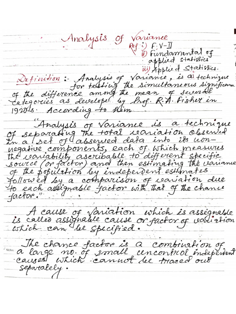 Analysis of Variance | PDF