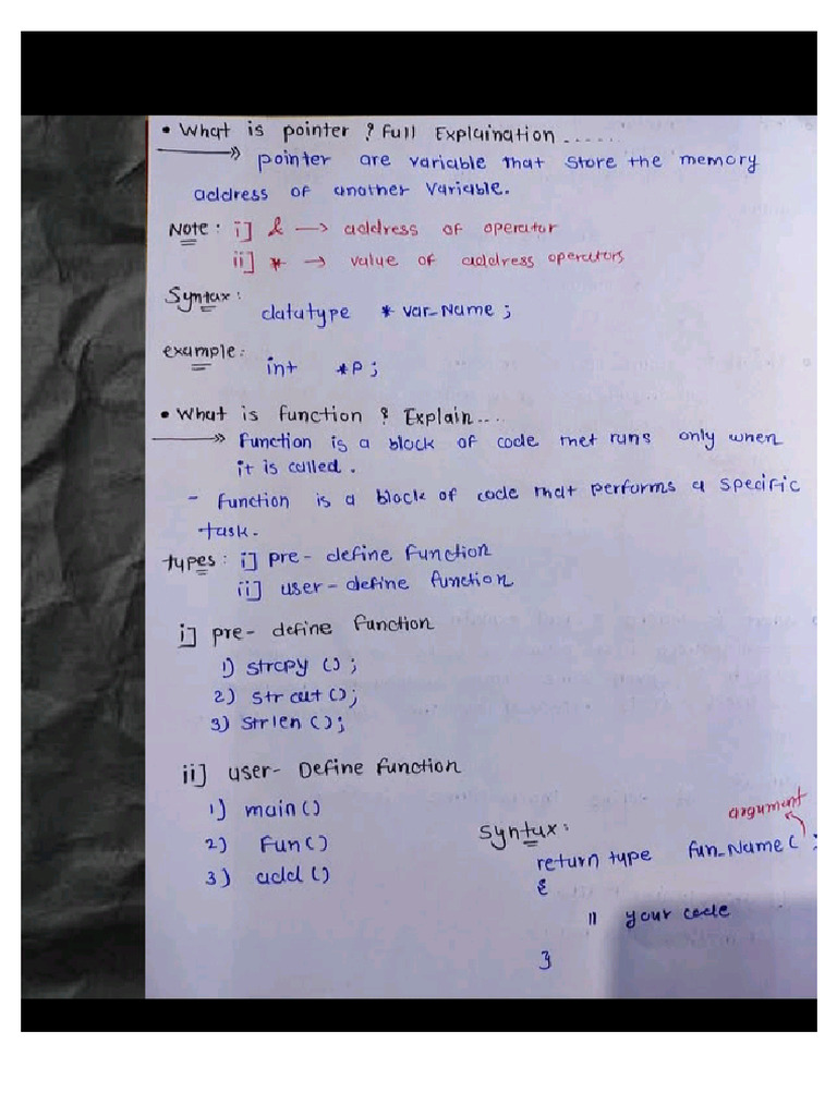 C++ Easy To Learn Handwriting Notes | PDF