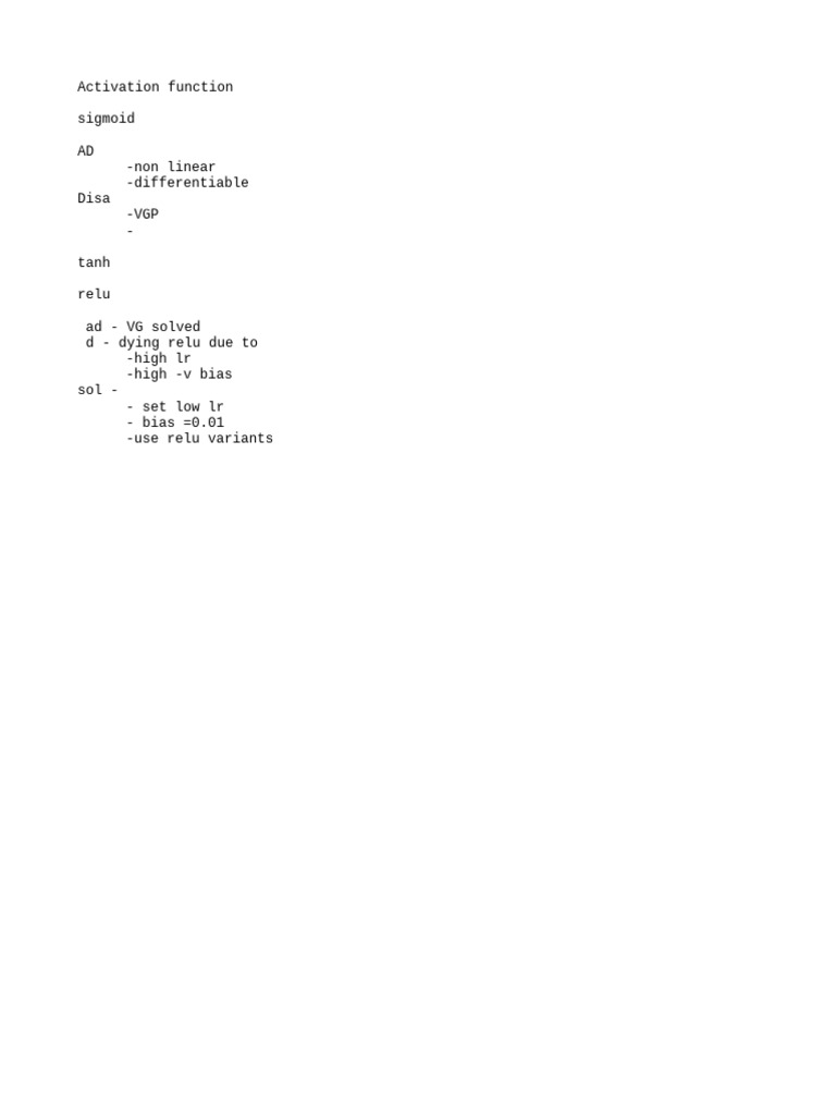 Activation Function | PDF