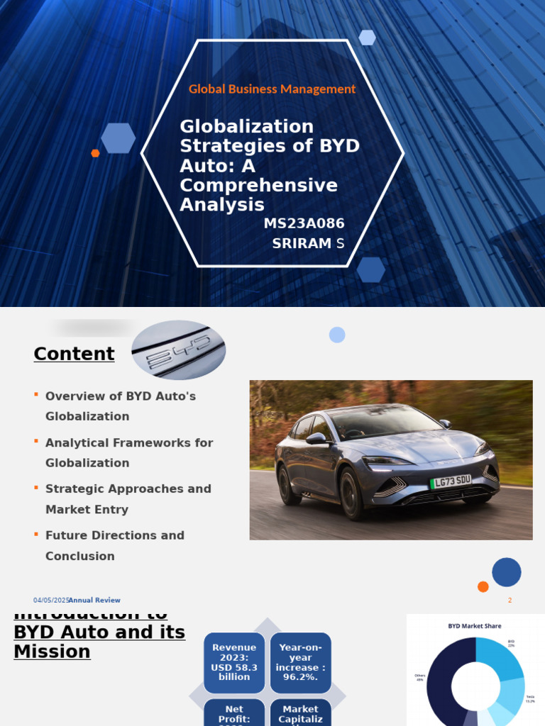 Globalization Strategies of BYD Auto | PDF | Electric Vehicle | Market ...