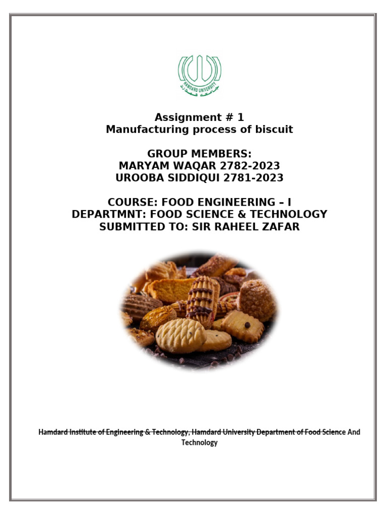 Biscuit Manufacturing Process | PDF | Heat Transfer | Convection
