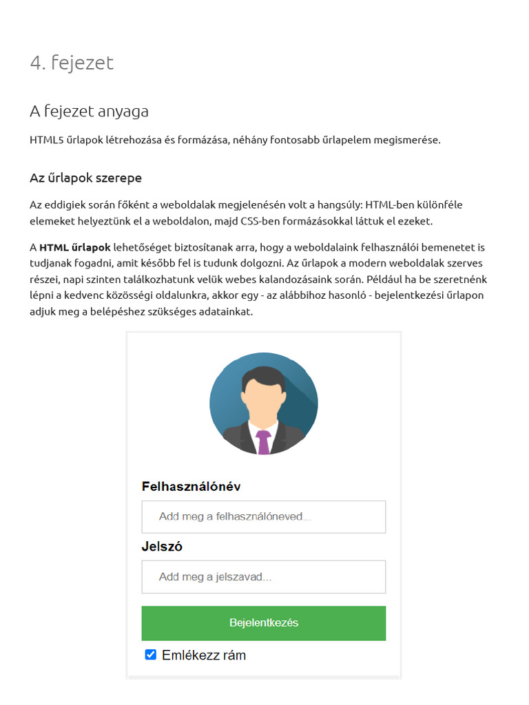 4. fejezet - Webtervezés jegyzet | PDF