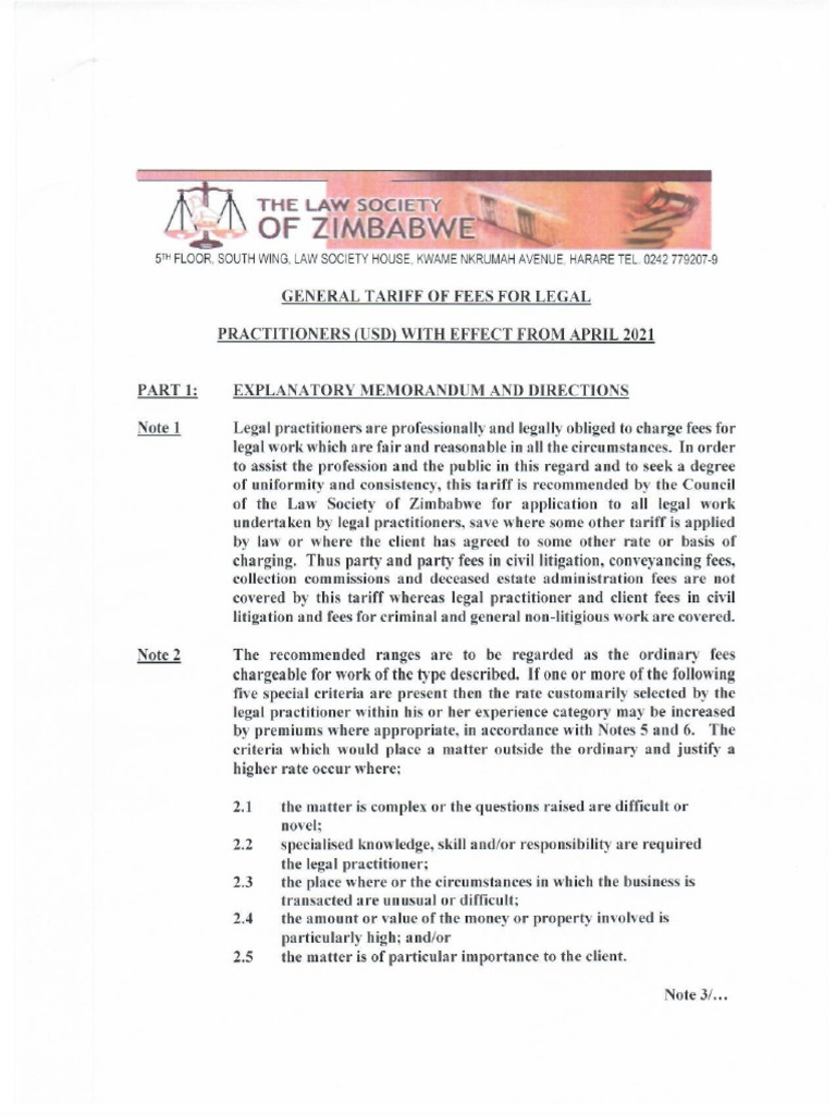 USD General Tariff | PDF