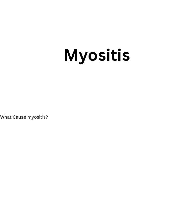 Myositis | PDF