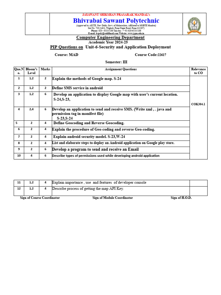 MAD Unit-6 PIP | PDF | Google Play | Mobile App