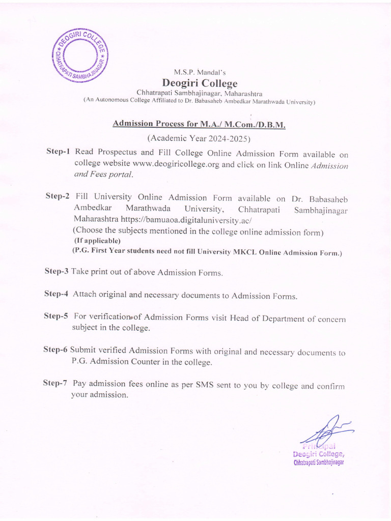 4 Admission Process | PDF