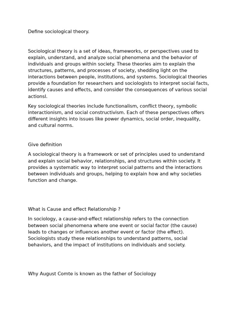 Sociological Theories | PDF | Karl Marx | Dialectic