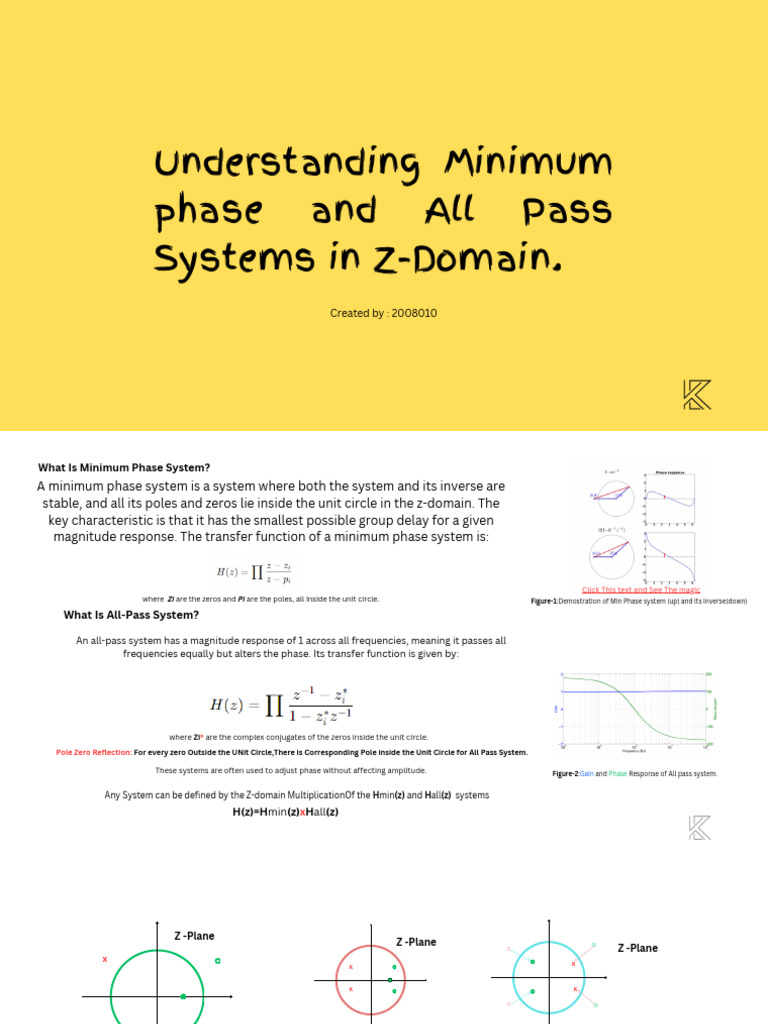 Minimum Phase and All-Pass Systems Explained | PDF | Mathematical ...