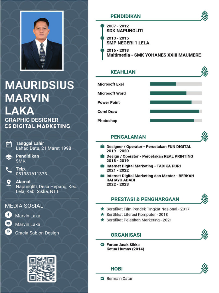 CV Mauridsius Marvin Laka | PDF