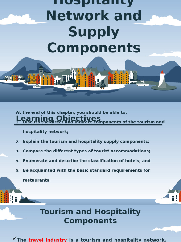 CHAPTER 4 The Tourism and Hospitality Network and Supply Components ...