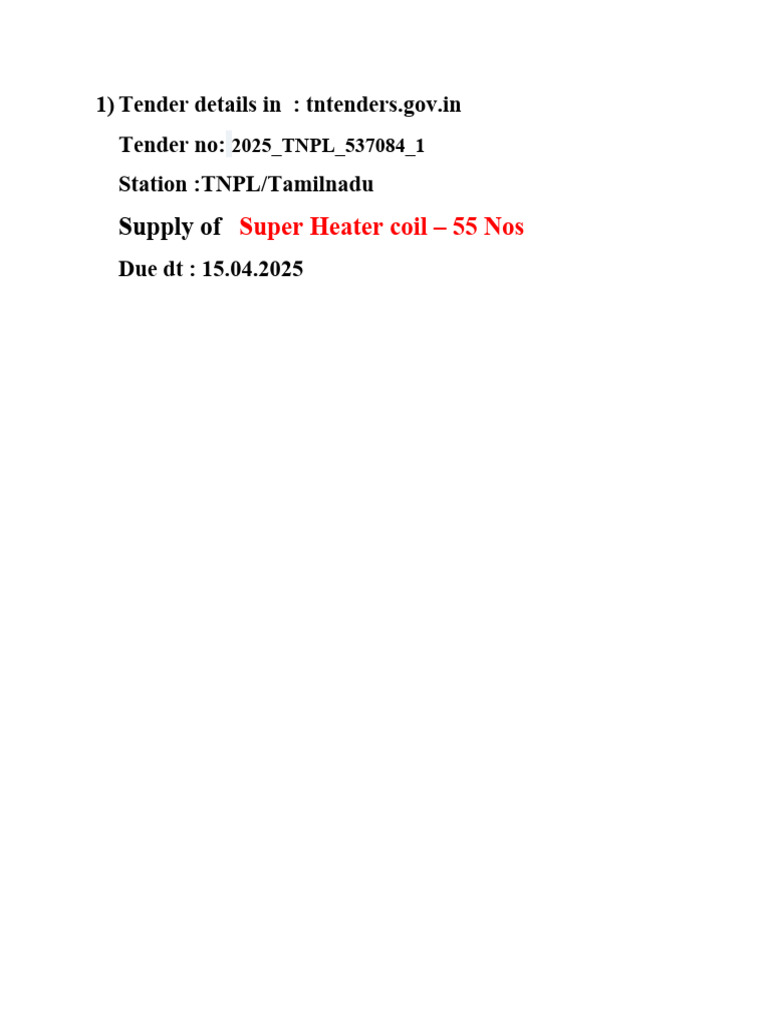 Tender Details | PDF