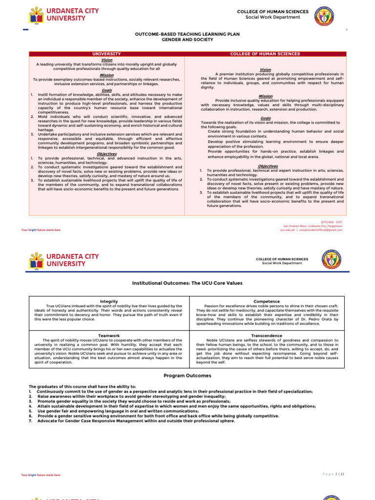 Obtl Gender Society 2024 2025 | PDF | Gender | Gender Studies