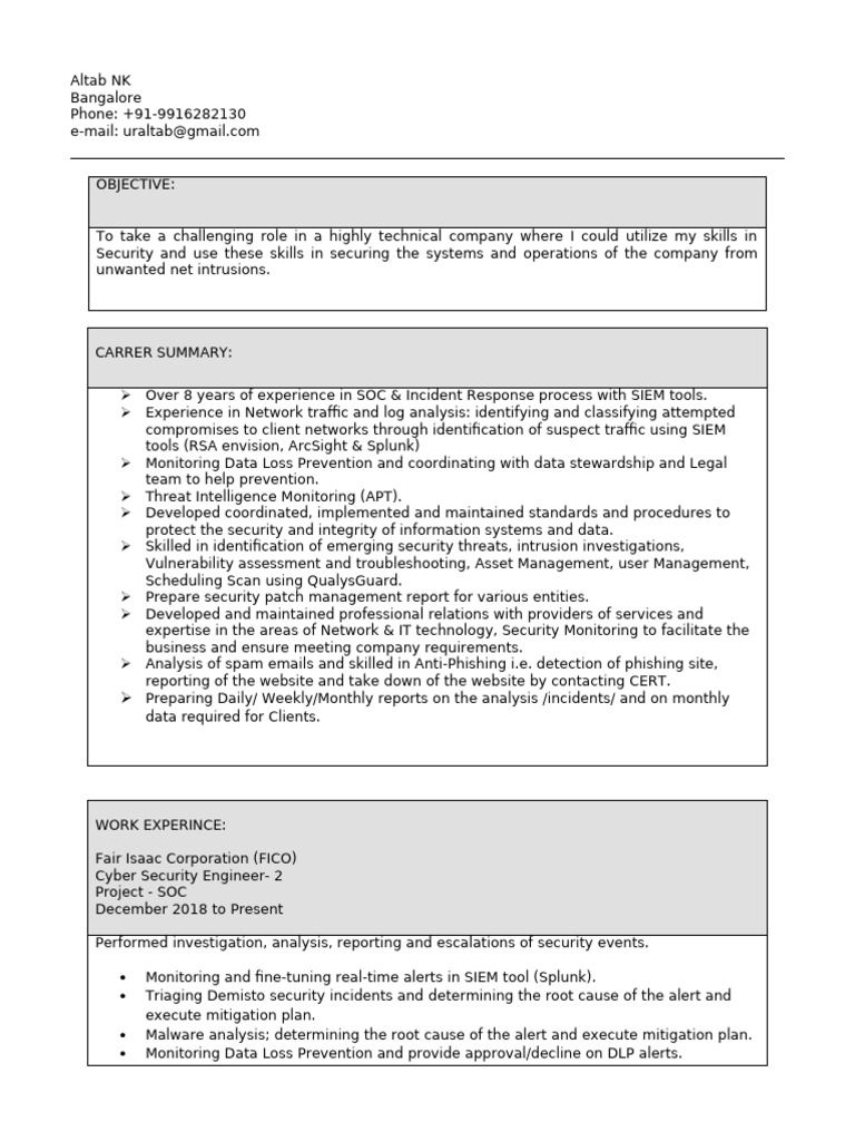 Altab - Cyber Security Engineer | PDF | Security | Computer Security