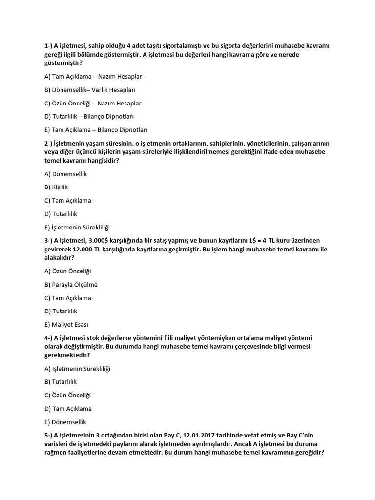 1-Temel Calisma Sorulari | PDF