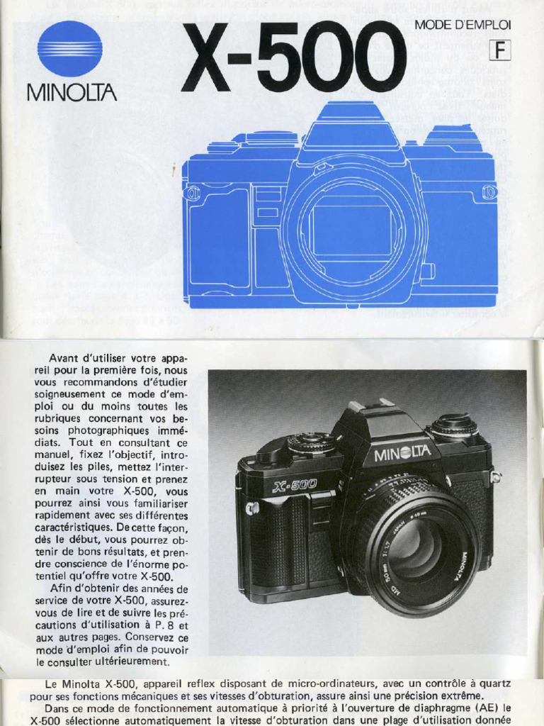 X500 Manuel FR | PDF