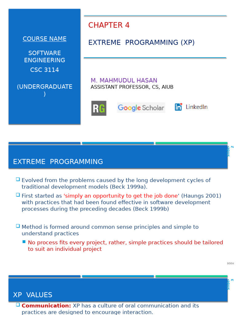 SE - L04 - Extreme Programming (XP) (1) | PDF | Computer Engineering | Computing