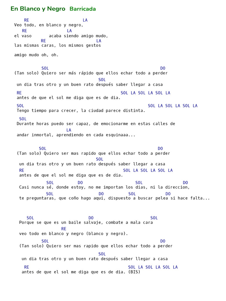 Barricada - en Blanco y Negro | PDF