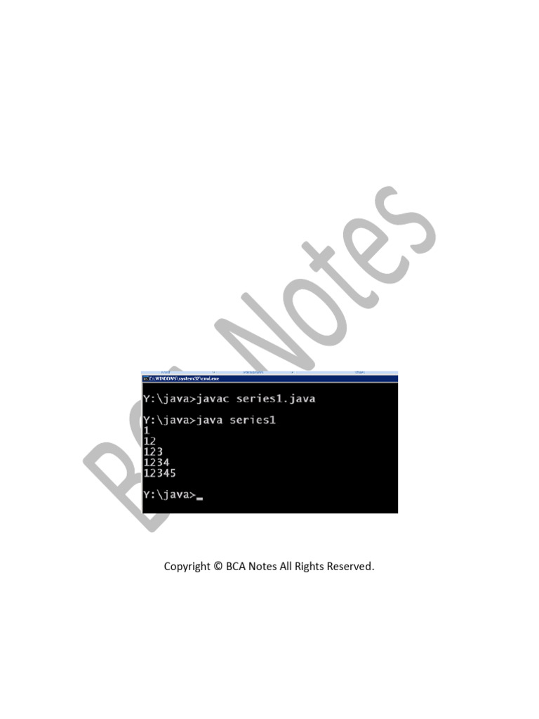 Java Program for Number Series Output | PDF