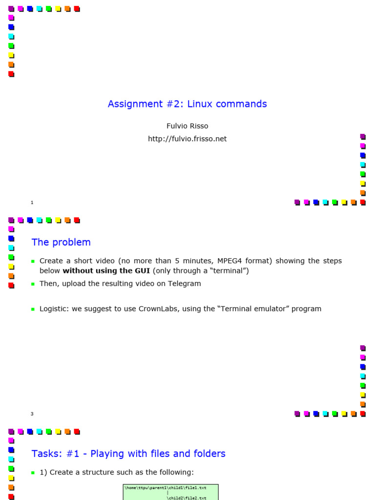 Assignment 2 - Linux Commands | PDF | Computer File | Sudo