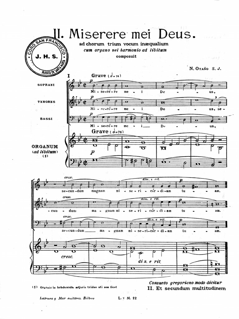 Miserere Otaño | PDF