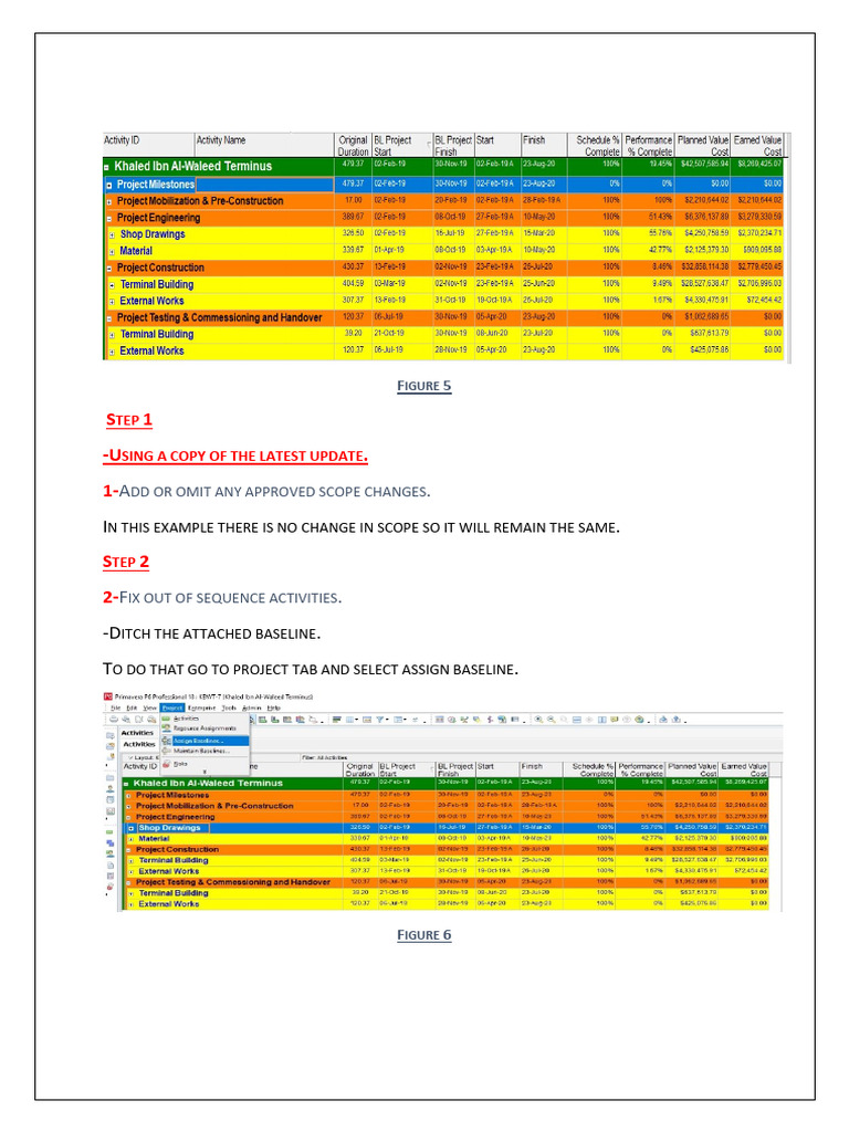 Revised Schedule Preparation Steps | PDF