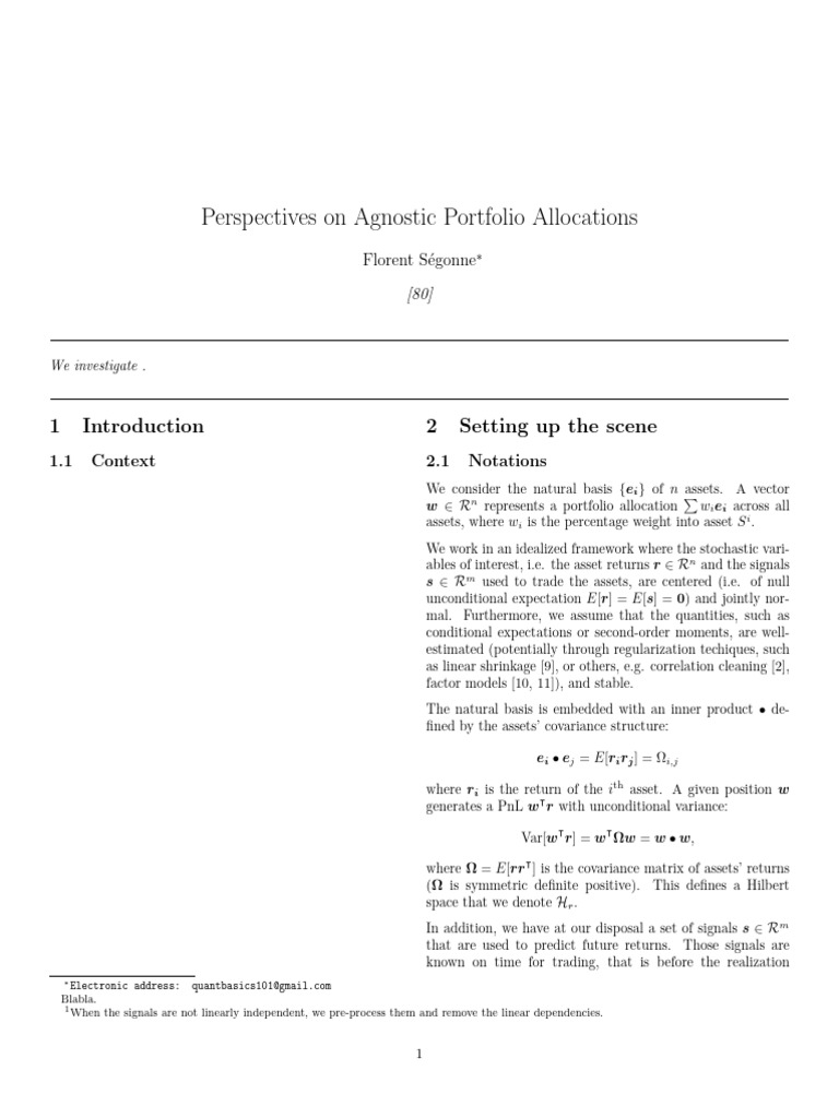 Agnostic 1 | PDF | Covariance | Probability Theory
