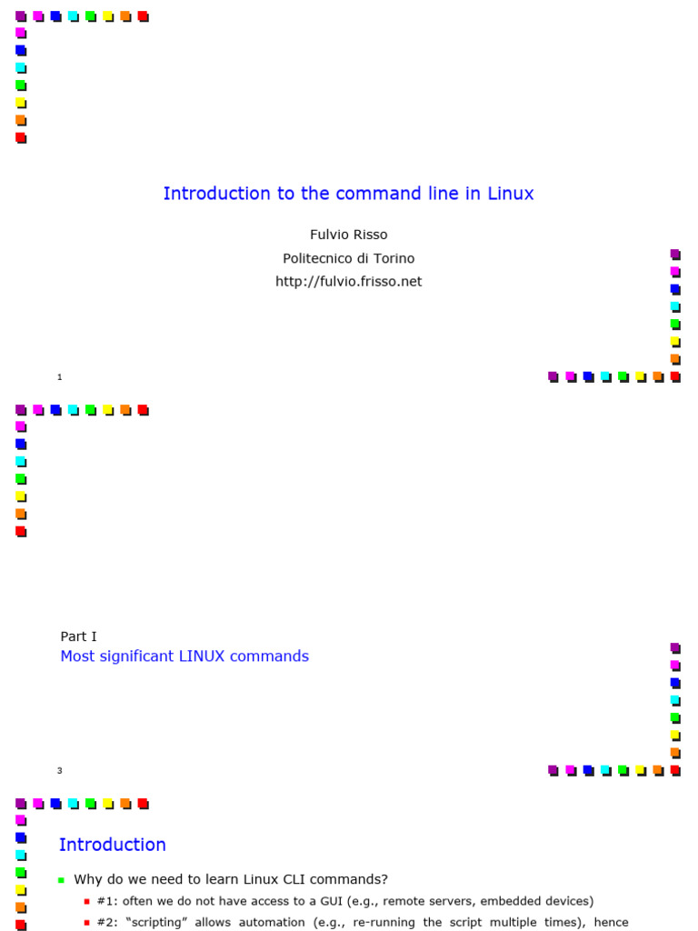 6 - Slides - Linux - Introduction to the command line | PDF | Directory ...