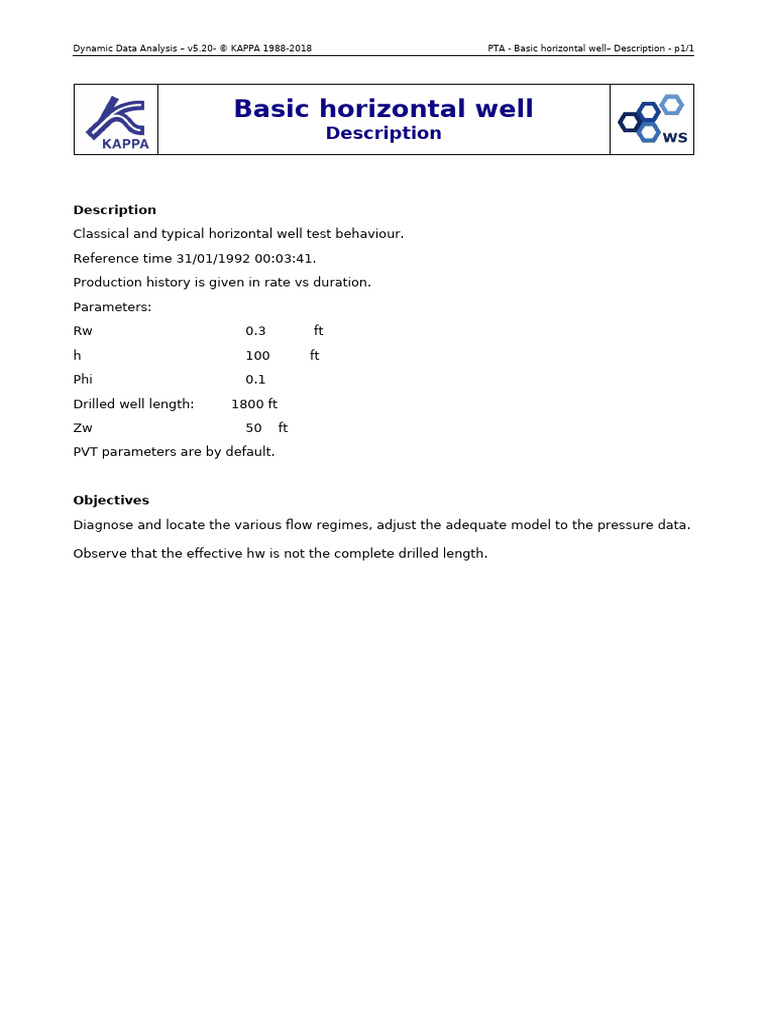 Basic horizontal well_Description | PDF