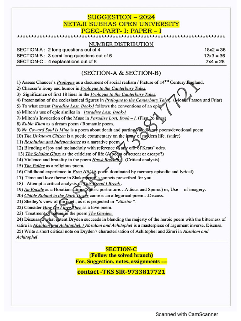 CamScanner important notes | PDF