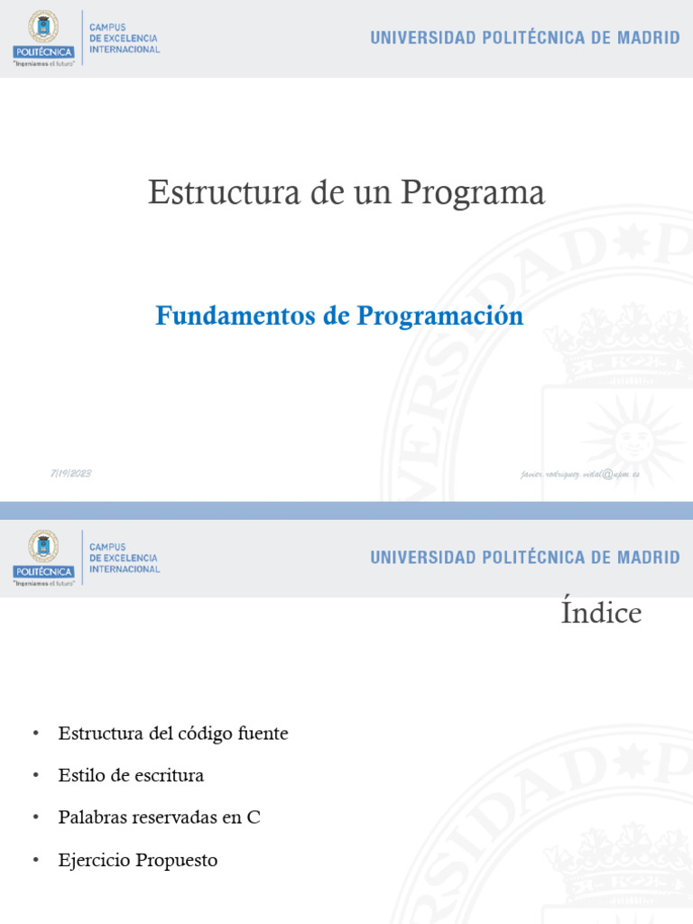 Fundamentos Programacion-EstructuraPrograma | PDF | Palabra reservada | Programación de computadoras