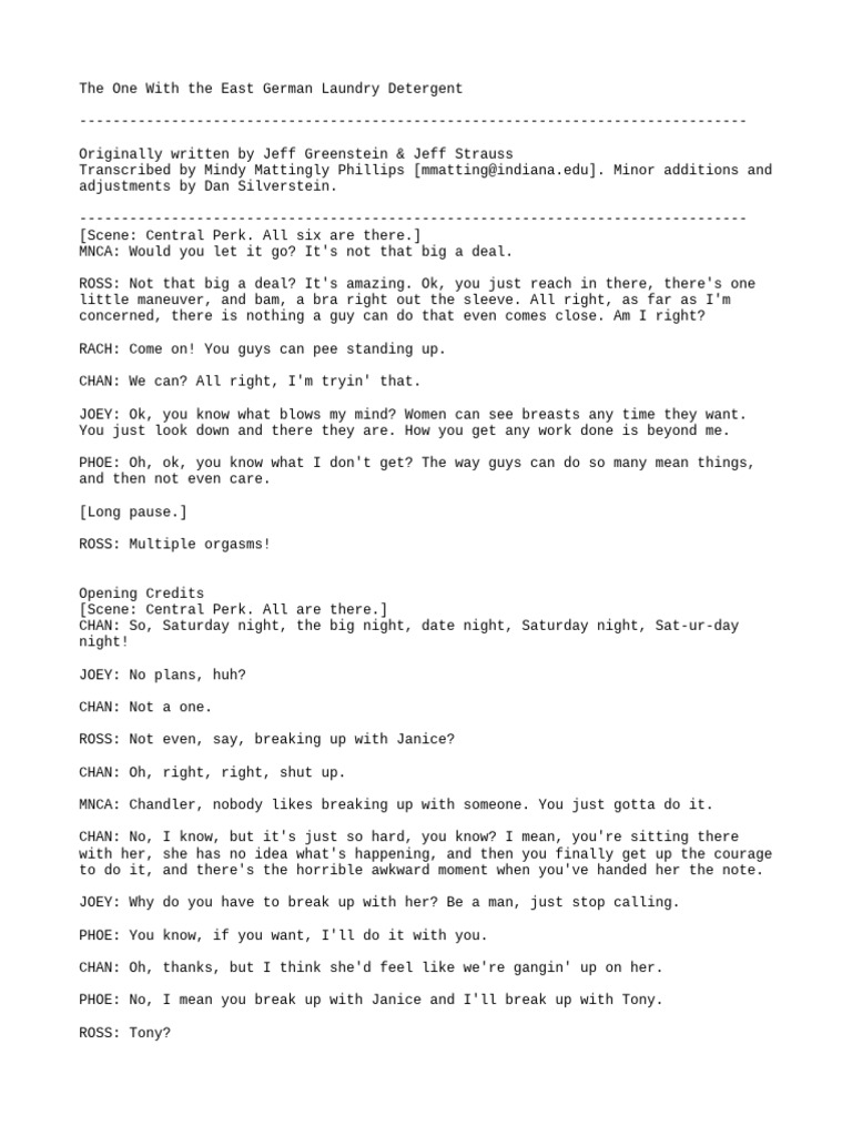 105 TOWThe East German Laundry Detergent | PDF | Friends