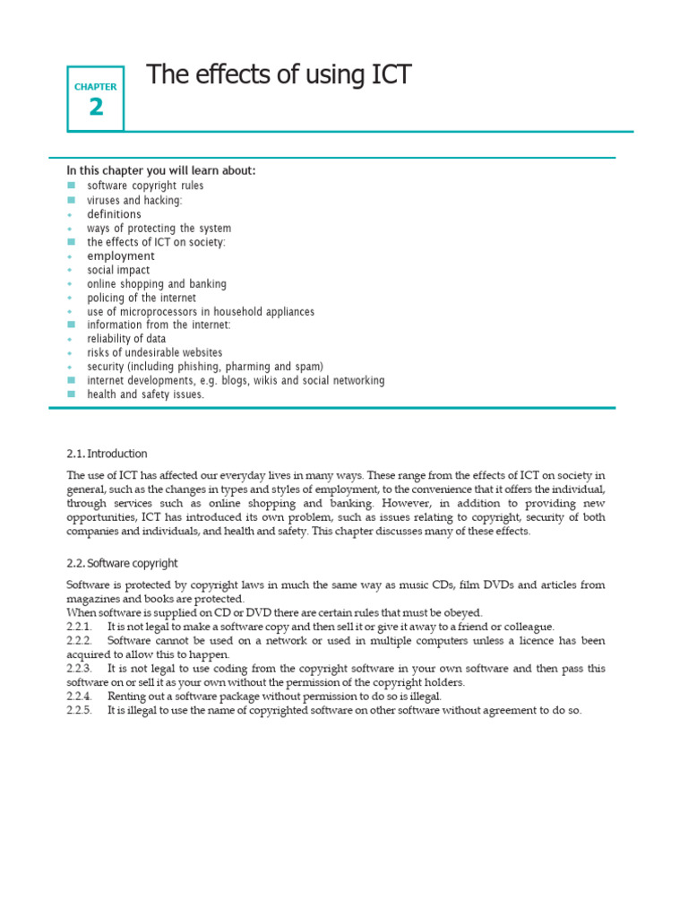 2the Effects of Using ICT | PDF | Spyware | Computer Virus