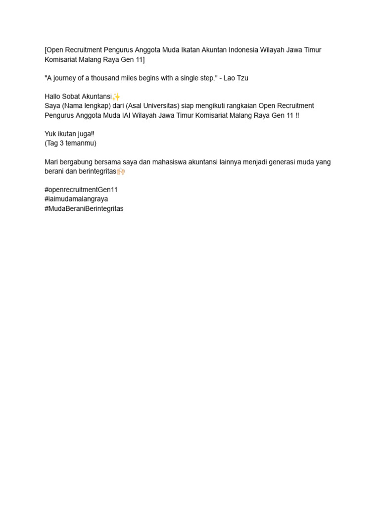 Caption Twibbon | PDF