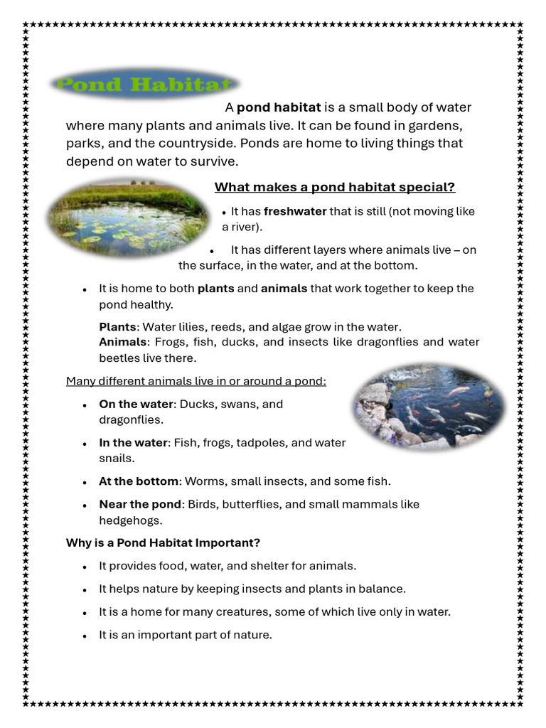 Importance of Pond Habitats | PDF