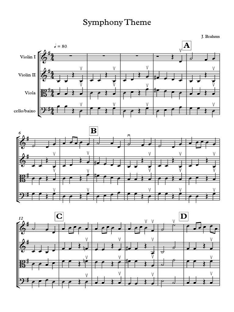 Symphony Theme Brahms GRADE | PDF
