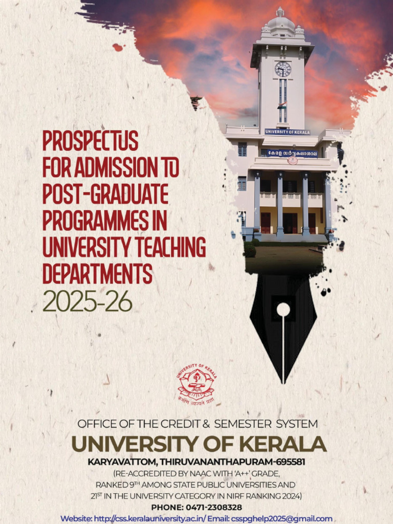 Kerala University PG CSS Admission 2025 | PDF | Academic Degree ...