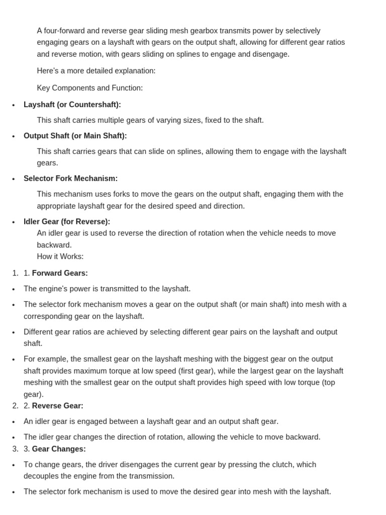 Sliding Mesh Gearbox 02 | PDF | Manual Transmission | Gear