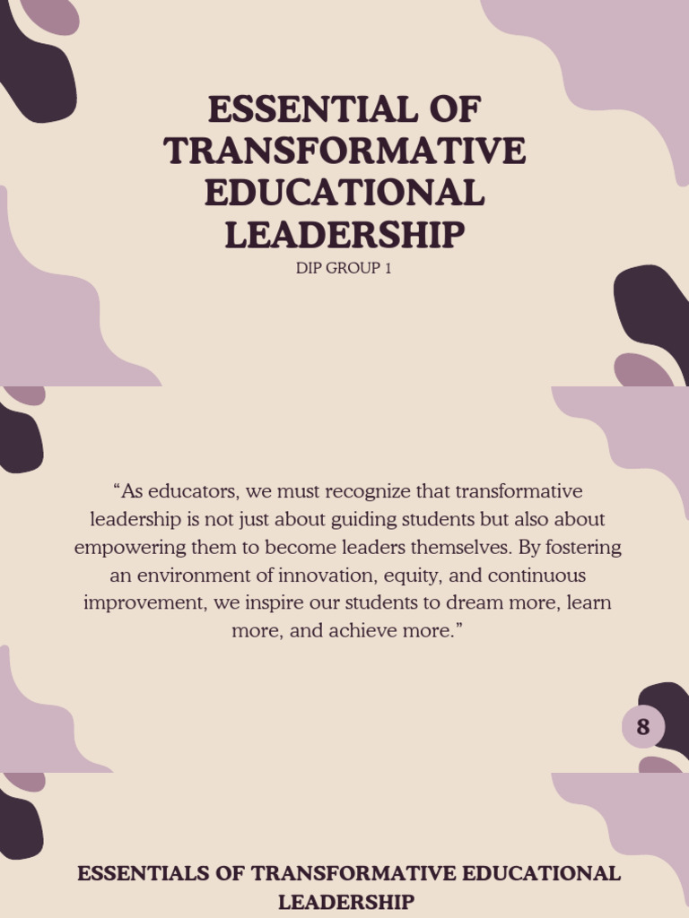 Essential of Transformative Educational Leadership) | PDF | Leadership ...