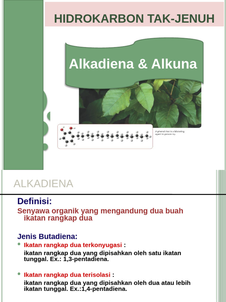 Struktur dan Reaksi Alkadiena serta Alkuna | PDF