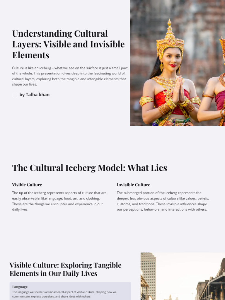 Understanding Cultural Layers Visible and Invisible Elements | PDF ...