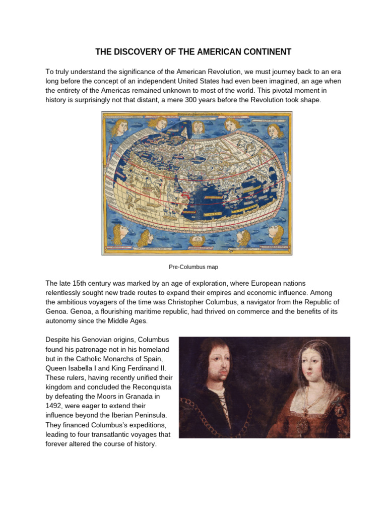 The American Revolution | PDF | Christopher Columbus | Voyages Of ...