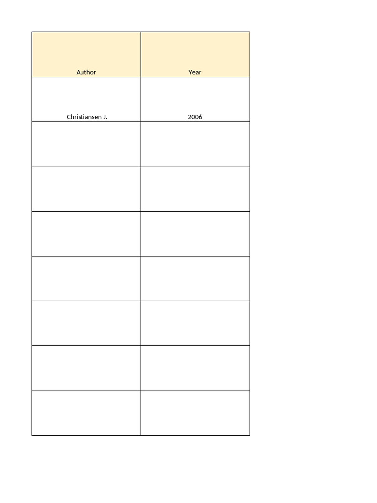 Spreadsheet - Meta Analysis Template | PDF