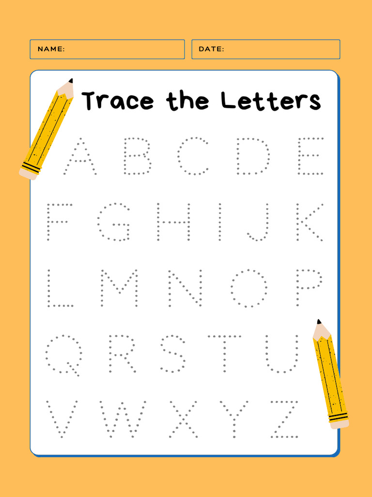 Uppercase Tracing Letter A4 Size | PDF