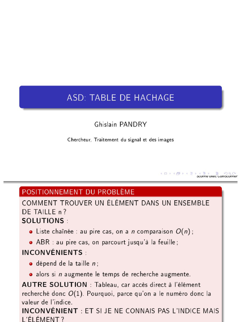 Cours ASD Table Hachage-1 | PDF