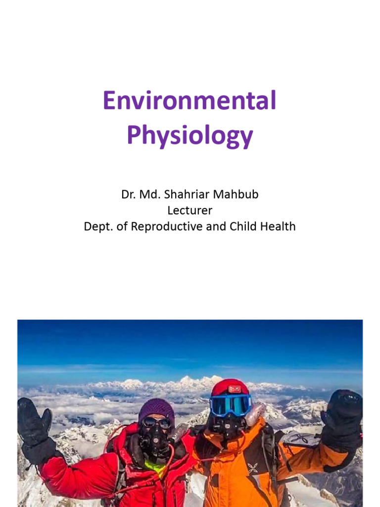 Environmental Physiology | PDF | Hyperthermia | Hypothermia