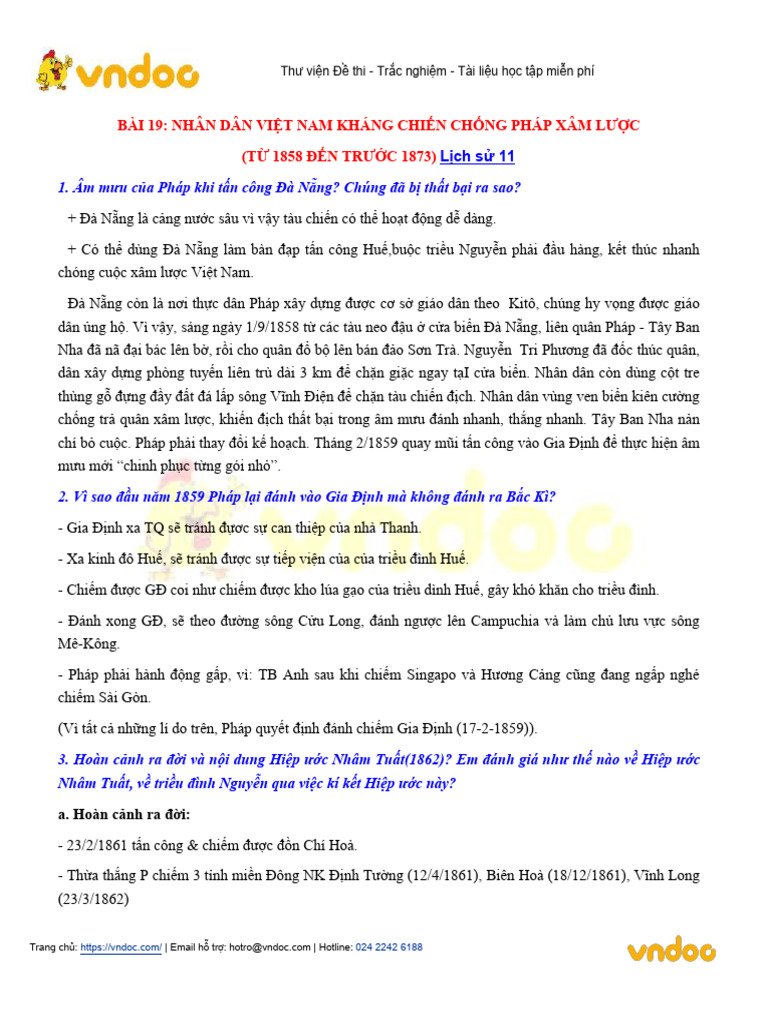 De Cuong On Tap Mon Lich Su Lop11 Hoc Ki2. | PDF