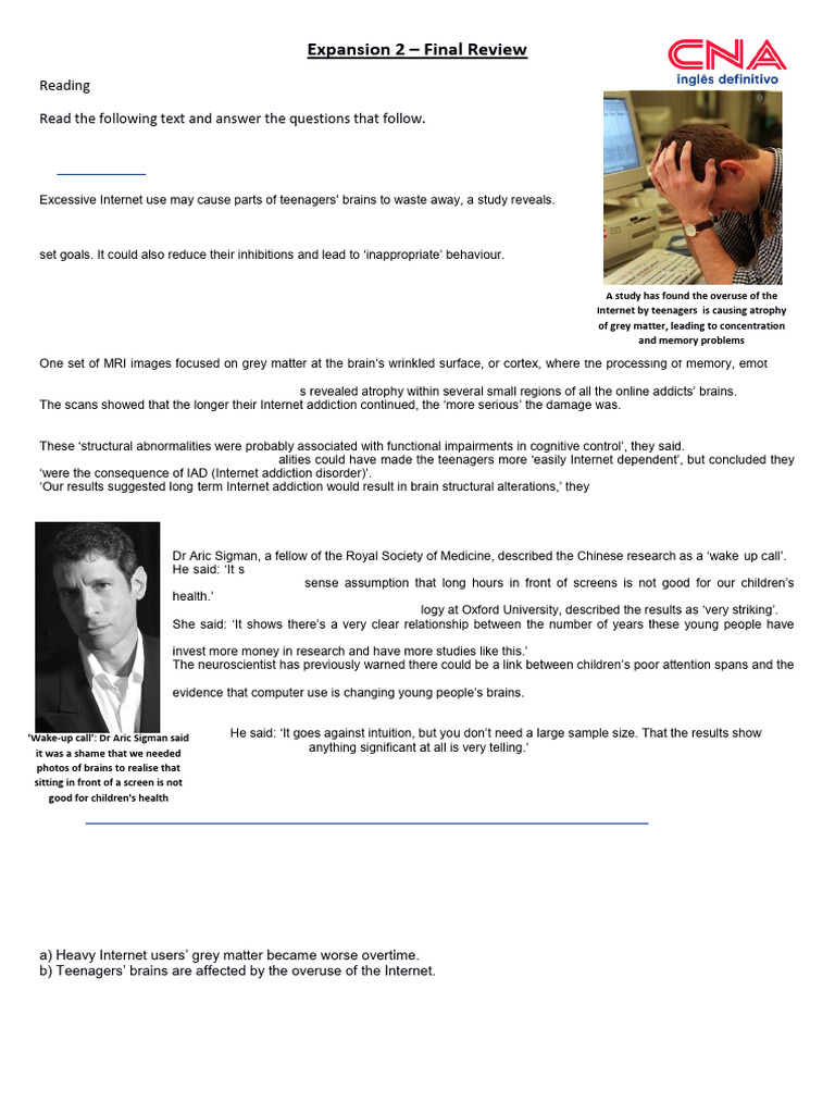 Expansion 2 Final Review - Answer Key | PDF | Adolescence | Magnetic Resonance Imaging